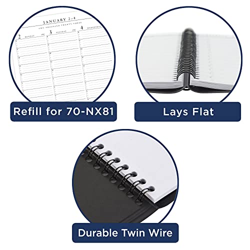 AT-A-GLANCE 2023 Weekly & Monthly Planner Refill for 70-LX81-05 and 70-NX81, Quarter-Hourly, 8-1/4" x 11", Executive, Monthly Tabs, Black (7091110)