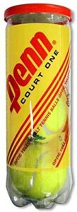 penn court 1 recreational tennis balls – regular duty felt pressurized tennis balls – 1 can, 3 balls