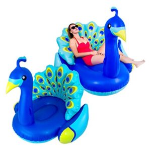 Swimline Peacock Premium Bird Lounger for Swimming Pools (2 Pack), Yellow