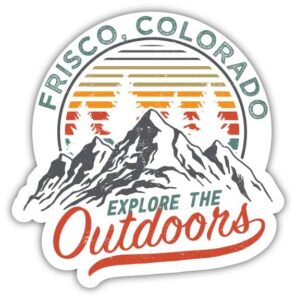 r and r imports frisco colorado souvenir 4-inch vinyl decal sticker xplore design