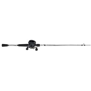 Abu Garcia Vengeance Low Profile Baitcast Reel and Fishing Rod Combo, Gray/Black, 7' - Medium Heavy - 1pc