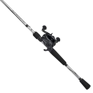 Abu Garcia Vengeance Low Profile Baitcast Reel and Fishing Rod Combo, Gray/Black, 7' - Medium Heavy - 1pc