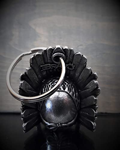 Bravo Bells Indian Skull Bell - Biker Bell Accessory or Key Chain for Good Luck on the Road