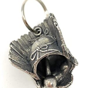 Bravo Bells Indian Skull Bell - Biker Bell Accessory or Key Chain for Good Luck on the Road