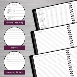 AT-A-GLANCE 2022-2023 Planner, Weekly & Monthly Academic Appointment Book, 8-1/4" x 11", Large, Contempo, Black (70957X05)