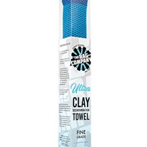 The Rag Company - Ultra Clay Decontamination Towel - Effective Cleaning & Release of Paint Contaminants; Increase Wax and Sealant Bond; Enhance Gloss and Depth of Color; Fine Grade (12in. x 12in.)