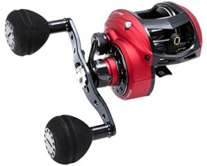 abu garcia revo toro rocket lp reell, size 60lp fishing reel, right handle position, red