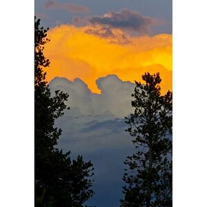 ArtDirect CO, Frisco Thunderstorm Over The Rocky MTS 32x48 Huge Unframed Art Print Poster Ready for Framing by Lord, Fred