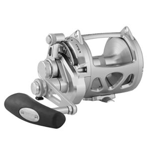 penn international vis 2 speed reel, silver, 30