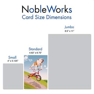 NobleWorks - 1 Adorable Birthday Card Funny - Pet Dog Animal Humor, Bday Notecard with Envelope - Dog on Trike C3204BDG