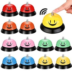 12 pcs call bell service bell 3 inch diameter desk bell dinner bell anti rust classroom bell counter bell ring for service metal dining bell for counter restaurant hotel table kitchen bar