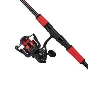 PENN 7’ Fierce III LE Fishing Rod and Reel Spinning Combo, Right/Left Handle Position, 6-12lb Line Rating, Medium Power, Durable Graphite Composite Rod, HT-100 Front Drag System