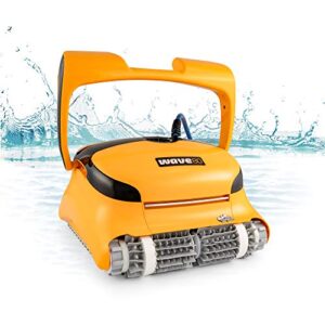 dolphin wave 80 commercial robotic pool cleaner with caddy, engineered for unmatched cleaning performance, ideal for commercial swimming pools up to 68 feet…