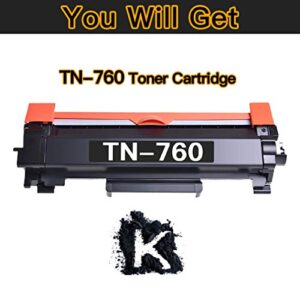 Compatible TN730 TN760 Printer Toner Cartridge TN-760 TN-730 Used for Brother HL-L2390DW HL-L2370DW HL-L2350DW HL-L2395DW DCP-L2550DW MFC-L2710DW MFC-L2750DWXL (1-Pack Black), Sold by Etechwork