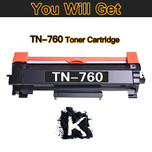 Compatible TN730 TN760 Printer Toner Cartridge TN-760 TN-730 Used for Brother HL-L2390DW HL-L2370DW HL-L2350DW HL-L2395DW DCP-L2550DW MFC-L2710DW MFC-L2750DWXL (1-Pack Black), Sold by Etechwork