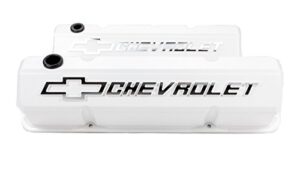 proform 141-935 slant edge valve cover for small block chevy, white