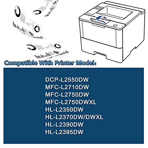 MaxColor TN760 1 Pack Black,Compatible TN-760 High Yield Toner Cartridge Replacement for Brother DCP-L2550DW MFC-L2710DW L2750DW HL-L2350DW L2370DWDWXL L2390DW L2395DW Printer Toner Cartridge