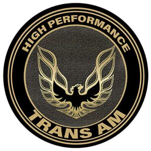 high perfomance trans am emblem bird photograph reproduction car company garage signs metal vintage style decor metal tin aluminum round sign home décor 8″ sign