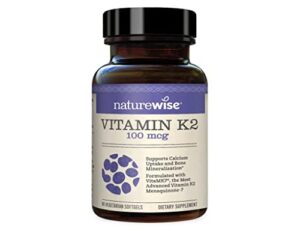 naturewise vitamin k2 support strong bones with vitamk7 menaqui-7, softgel, 90 count (pack of 1)