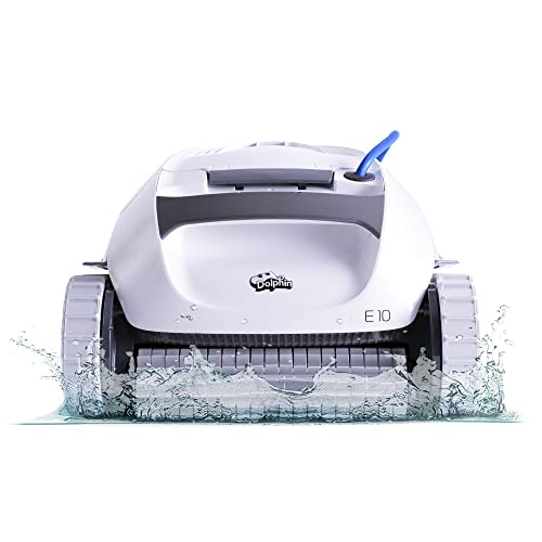 Dolphin E10 Robotic Pool [Vacuum] Cleaner - Ideal for Above Ground Swimming Pools up to 30 Feet - Powerful Suction to Pick up Small Debris - Easy to Clean Top Load Filter Basket