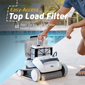 Dolphin E10 Robotic Pool [Vacuum] Cleaner - Ideal for Above Ground Swimming Pools up to 30 Feet - Powerful Suction to Pick up Small Debris - Easy to Clean Top Load Filter Basket