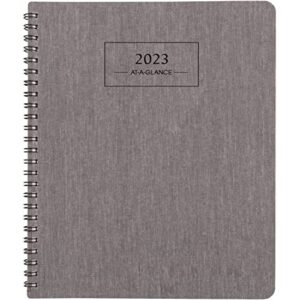 at-a-glance 2023 weekly & monthly planner, 8-1/2″ x 11″, large, monthly tabs, pocket, divided format, elevation, gray (75955l05)