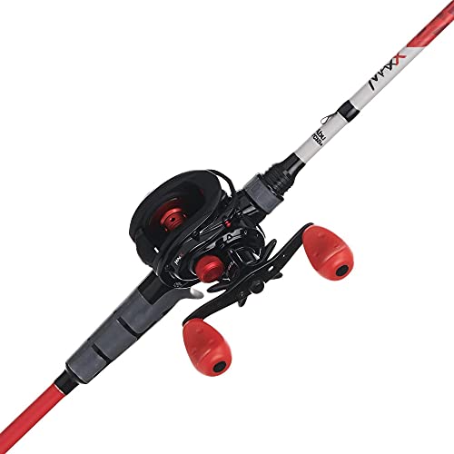 Abu Garcia Black Max & Max X Low Profile Baitcast Reel and Fishing Rod Combo, 7' - Medium Heavy - 1pc