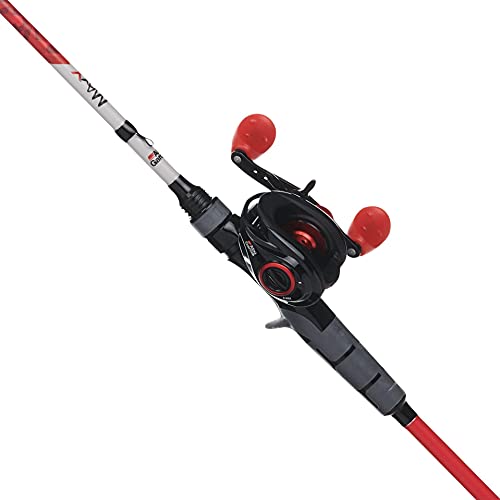 Abu Garcia Black Max & Max X Low Profile Baitcast Reel and Fishing Rod Combo, 7' - Medium Heavy - 1pc