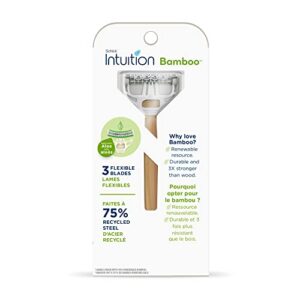 Schick Intuition Bamboo Disposable Razors for Women, 3ct