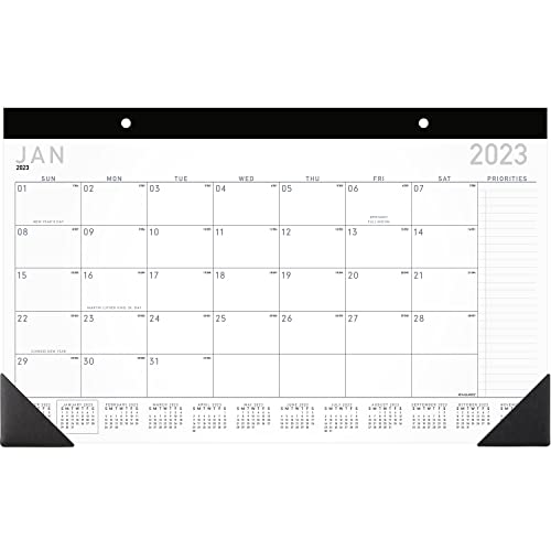 AT-A-GLANCE 2023 Desk Calendar, Desk Pad, 18" x 11", Compact, Monthly, Contemporary (SK14X00)