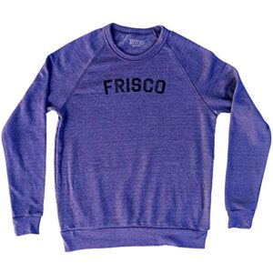 frisco adult tri-blend sweatshirt, athletic purple, 4x-large