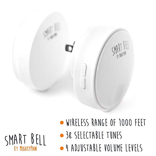 Mighty Paw Smart Bell 2.0 Dog Doorbells for Potty Training | Wireless Electronic Dog Bell for Door Potty Training. Pet Communication Potty Bells for Dogs. Light Press Button Dog Bell (1 Activator)