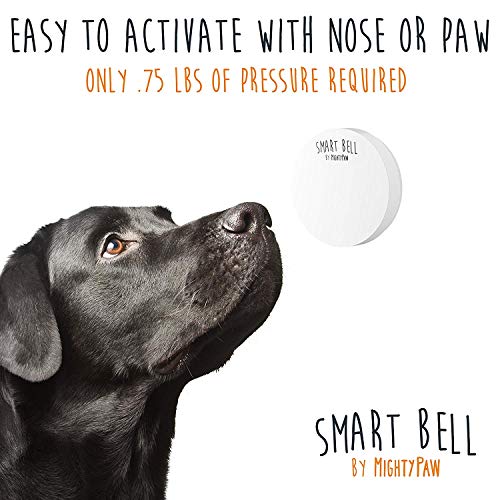 Mighty Paw Smart Bell 2.0 Dog Doorbells for Potty Training | Wireless Electronic Dog Bell for Door Potty Training. Pet Communication Potty Bells for Dogs. Light Press Button Dog Bell (1 Activator)