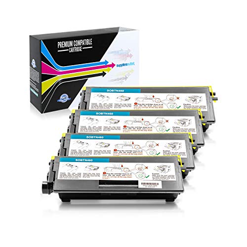 SuppliesOutlet Compatible Toner Cartridge Replacement for Brother TN460 / TN-460 / TN430 / TN-430 (Black,4 Pack)