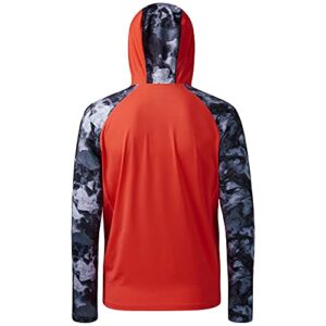 BASSDASH Men’s UPF 50 Performance Fishing Shirt Cooling Hoodie Camo Long Sleeve FS17M