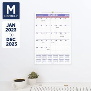 AT-A-GLANCE 2023 Erasable Calendar, Dry Erase Wall Planner, 12" x 17", Small (PMLM0228)