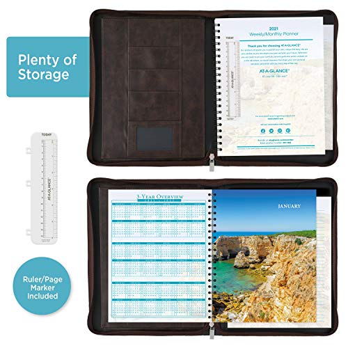 2022 Weekly & Monthly Planner by AT-A-GLANCE, 8-1/2" x 11", Large, Seascapes (391-025)