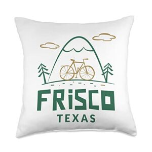 frisco texas apparel frisco texas tx biking outdoor throw pillow, 18×18, multicolor