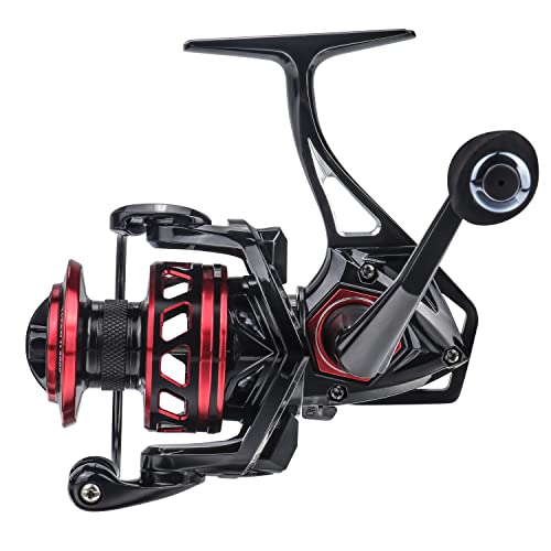 RUNCL Spinning Reel Titan II 3000, Fishing Reel - Full Metal Body, Max Drag 44LB, 5 Carbon Fiber Drag Washers, 9+1 Stainless Steel Shielded Bearings, Hollow Out Rotor - Saltwater & Freshwater Fishing