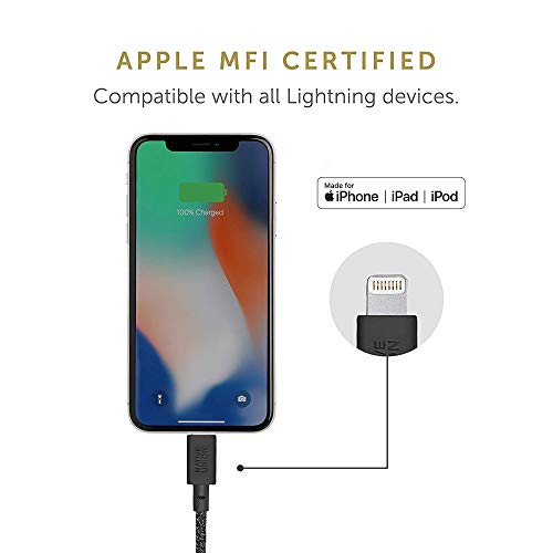 Native Union Night Cable - 10ft Ultra-Strong Reinforced Durable USB-C to Lightning [MFi Certified] Charging Cable with Weighted Knot Compatible with iPhone 14, iPhone 13 and Earlier (Cosmos)