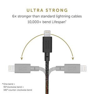 Native Union Night Cable - 10ft Ultra-Strong Reinforced Durable USB-C to Lightning [MFi Certified] Charging Cable with Weighted Knot Compatible with iPhone 14, iPhone 13 and Earlier (Cosmos)