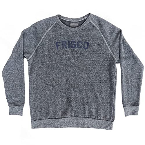 Frisco Adult Tri-Blend Sweatshirt, Heather Grey, Small