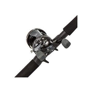 abu garcia catfish commando fishing rod and reel combo, 7 feet, medium heavy power, black