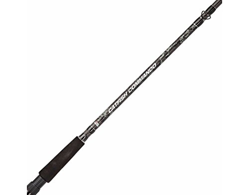 Abu Garcia Catfish Commando Fishing Rod and Reel Combo, 7 Feet, Medium Heavy Power, Black