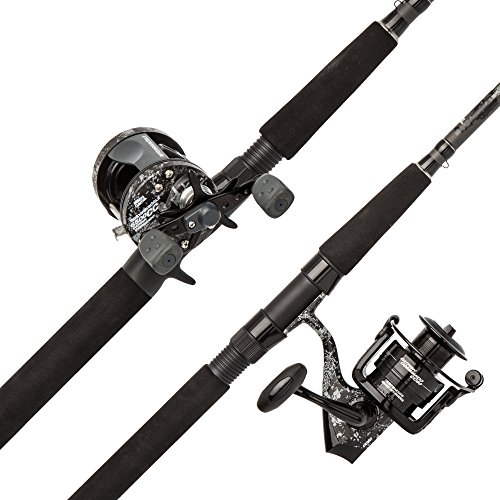 Abu Garcia Catfish Commando Fishing Rod and Reel Combo, 7 Feet, Medium Heavy Power, Black