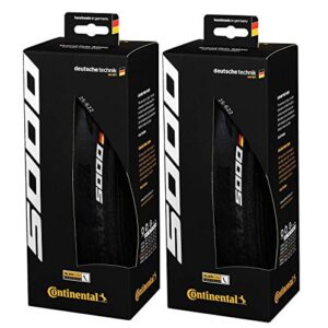 continental grand prix 5000 700 x 25 black-bw + black chili 2-count