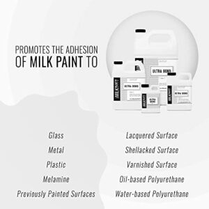 Real Milk Paint, Adhesion Promoter and Bonding Primer for Milk Paint on Plastic, Shellac, Glass, Painted, and Varnished Surfaces, Ultra Bond, Water Based, No VOCs, 32 oz.