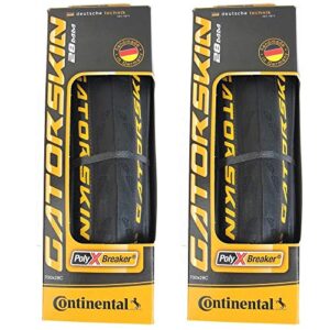 continental gatorskin duraskin tire, 2-count (folding, 700 x 25mm), black