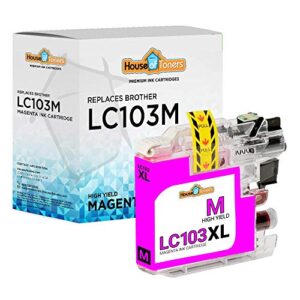 houseoftoners compatible ink cartridge replacement for brother lc103m (1 magenta)