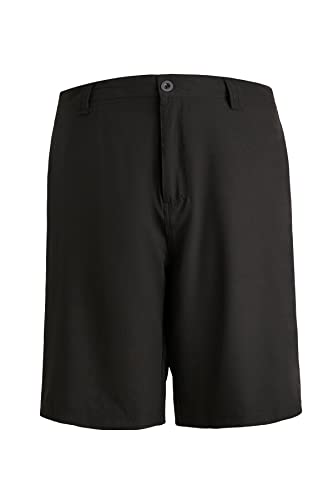 Men's Union Amphibian Hybrid Shorts 21 Inch Summer Quick Dry Lightweight Chino Short Golf Athletic Workout Zipper Wareing with Pockets，Black 30